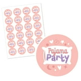 Big Dot of Happiness Pajama Slumber Party - Girls Sleepover Birthday Party Circle Sticker Labels ...