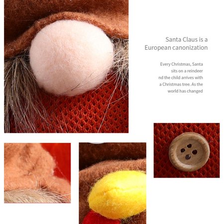 Stuffed Turkey Doll with LED Light Glowing Faceless Dwarf Home Decor ...