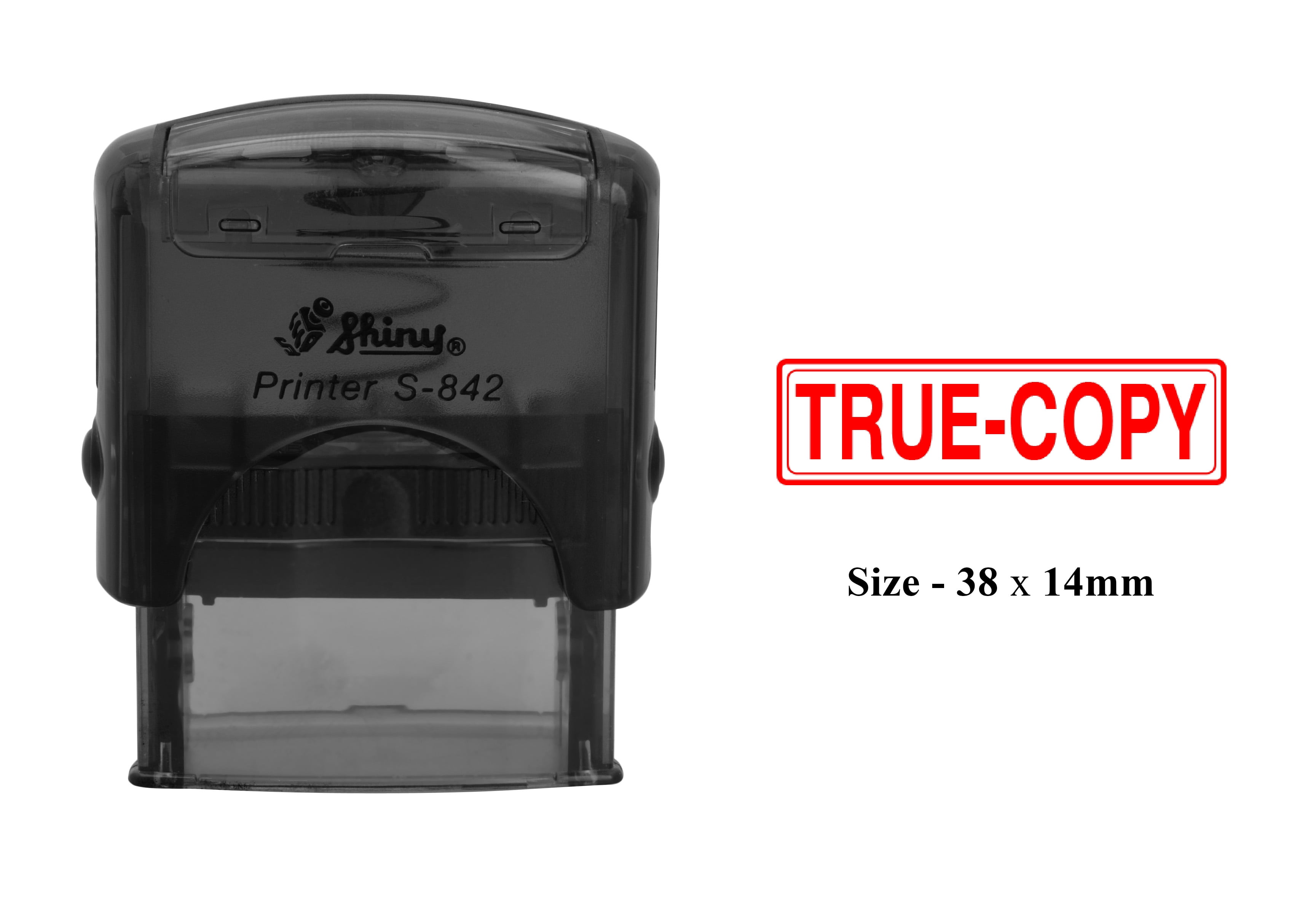 TRUE-COPY Rubber Stamp Shiny S-842 Office Self Inking Stationary Stamp ...