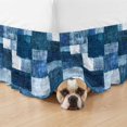 Blue Patchwork Bed Skirt Bed Skirts California King Size 18 Inch Drop ...