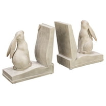 Creative Co-Op Geometric Marble Bookends with Brass Inlay, White ...