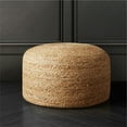 Home Decor Collection Stylehouse 100% Cotton Natural Jute Pouf, 12" H x ...
