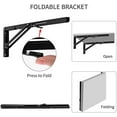 Folding Shelf Brackets, 20 Inch Heavy Duty L Bracket, Black DIY ...