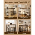 Lofka Retro Bar Table Set with 4 High Stools for Dining Room, Kitchen ...