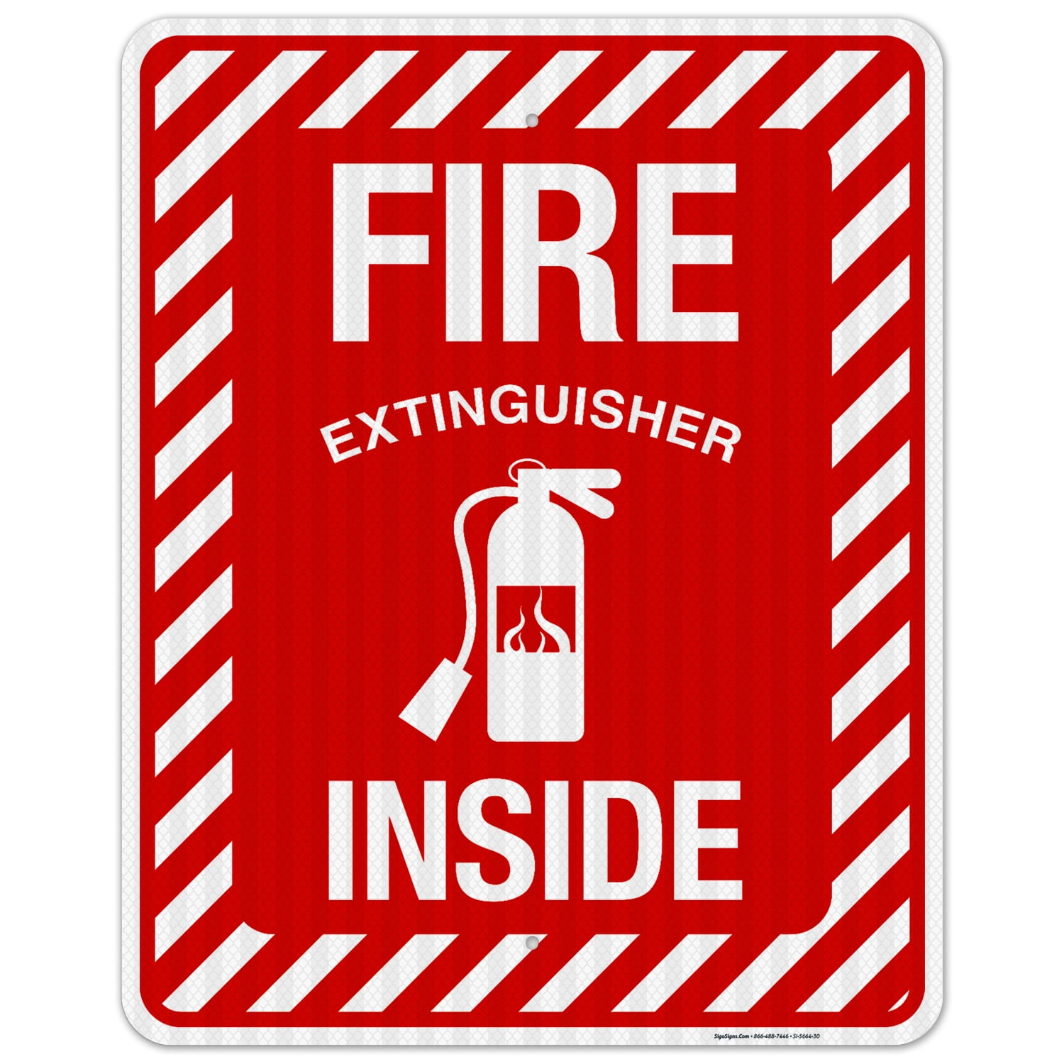 Fire Extinguisher Inside Sign, Fire Safety Sign, - Walmart.com