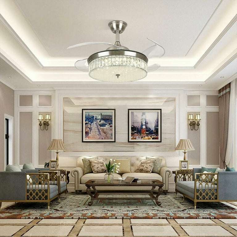 Ceiling Design For Living Room With Three Fan | Shelly Lighting
