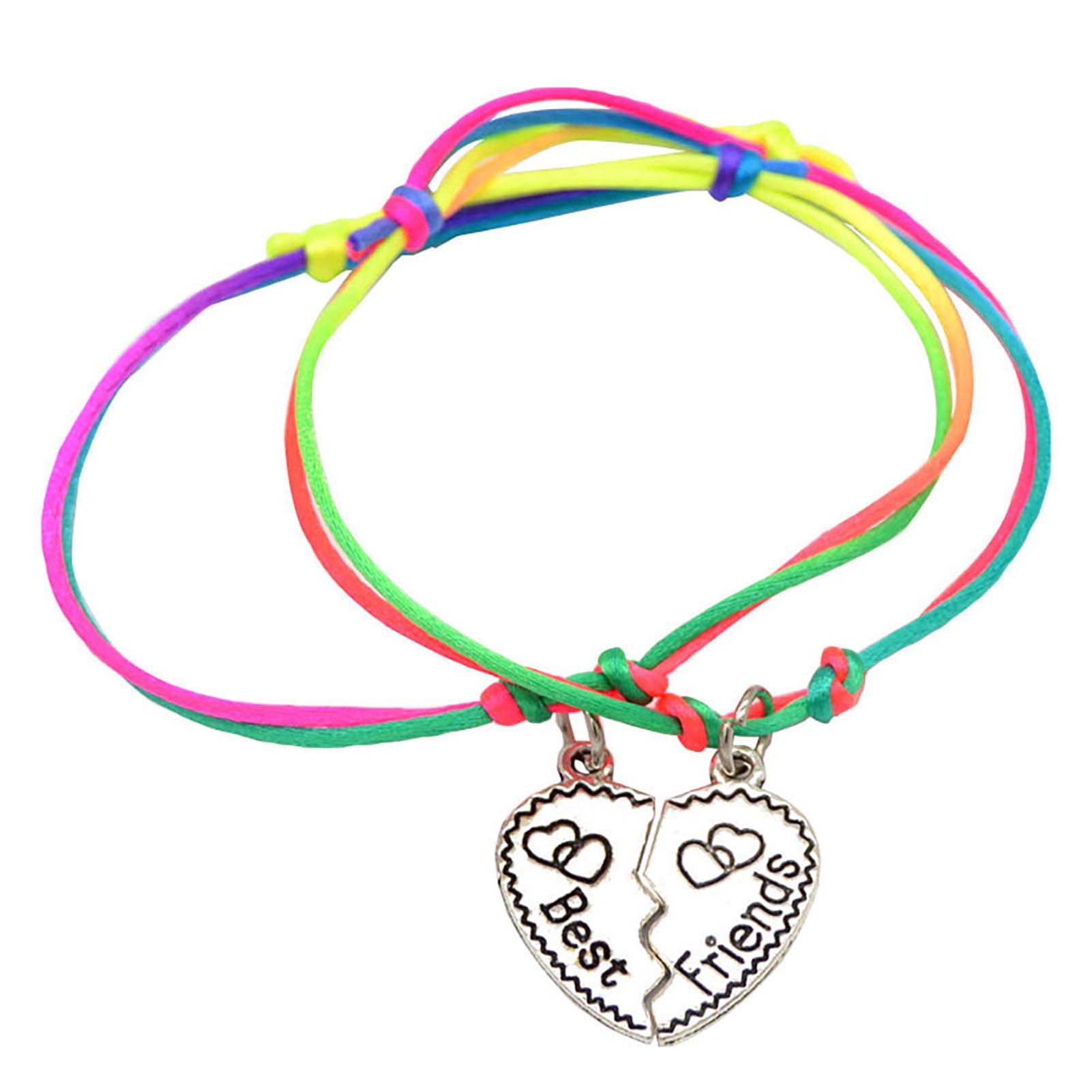 Ayyufe Women Girl Letter Carved Heart BFF Best Friend Matching Bracelet ...