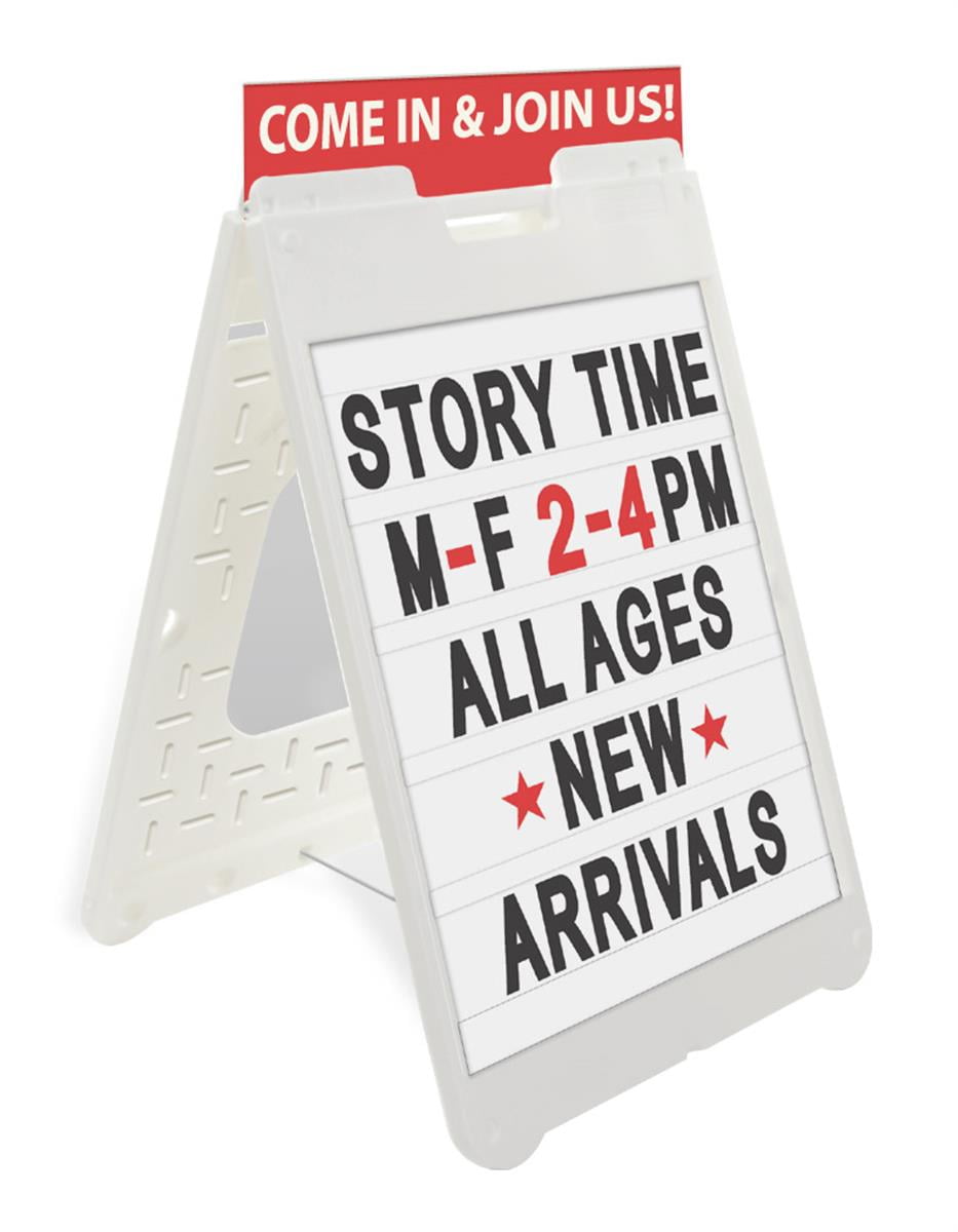 Displays2go 22 X 28 Plastic A Frame Sign 300 Letters And Numbers displays2go-22-x-28-plastic-a-frame-sign-300-letters-and-numbers
