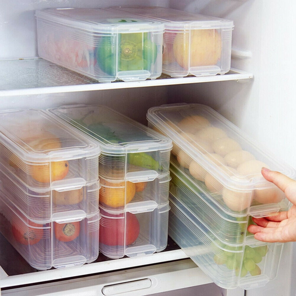 Transparent Kitchen Refrigerator Storage Box Grains Beans Storage ...