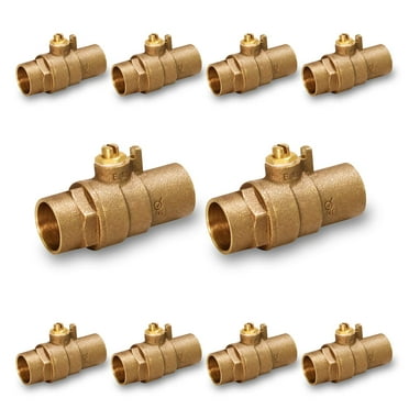 Midline Valve 47556-10 Premium Brass Ball Valve, Long Bonnet with T ...