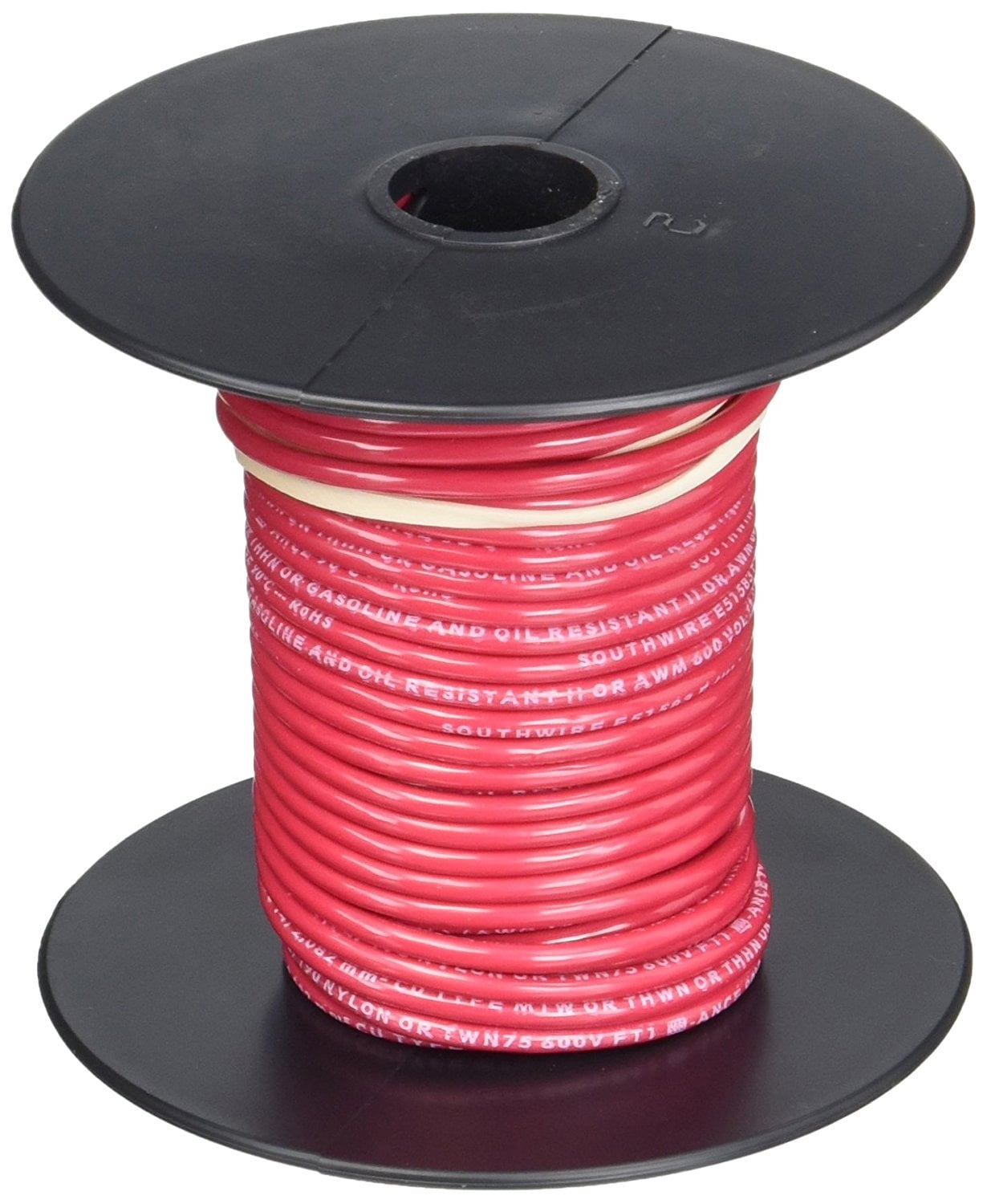 Southwire 22957583 50' 14 Gauge Red Stranded THHN Wire - Walmart.com ...