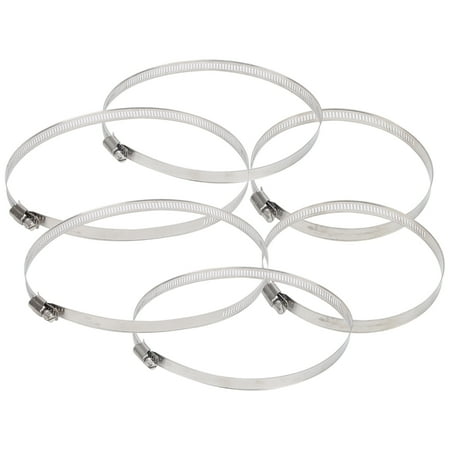 FLAMEEN 15pcs American Hose Clamps Pipe Clip 304 Stainless Steel Anti ...