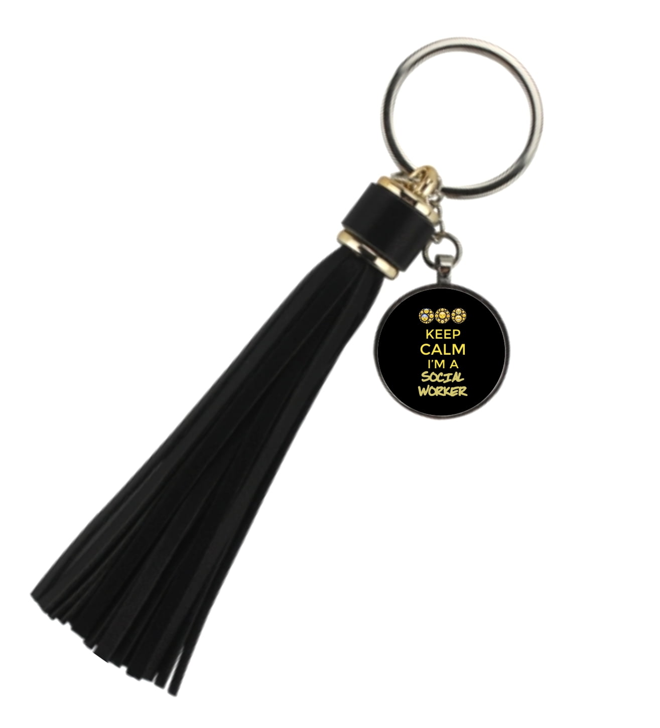 Career Appreciation Gift for Social Worker Black Tassel Keychain ...
