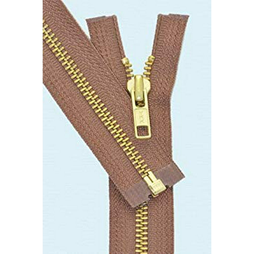 17" Medium Weight Jacket Zipper YKK #5 Brass ~ Separating ~ 855 Rust (1 ...