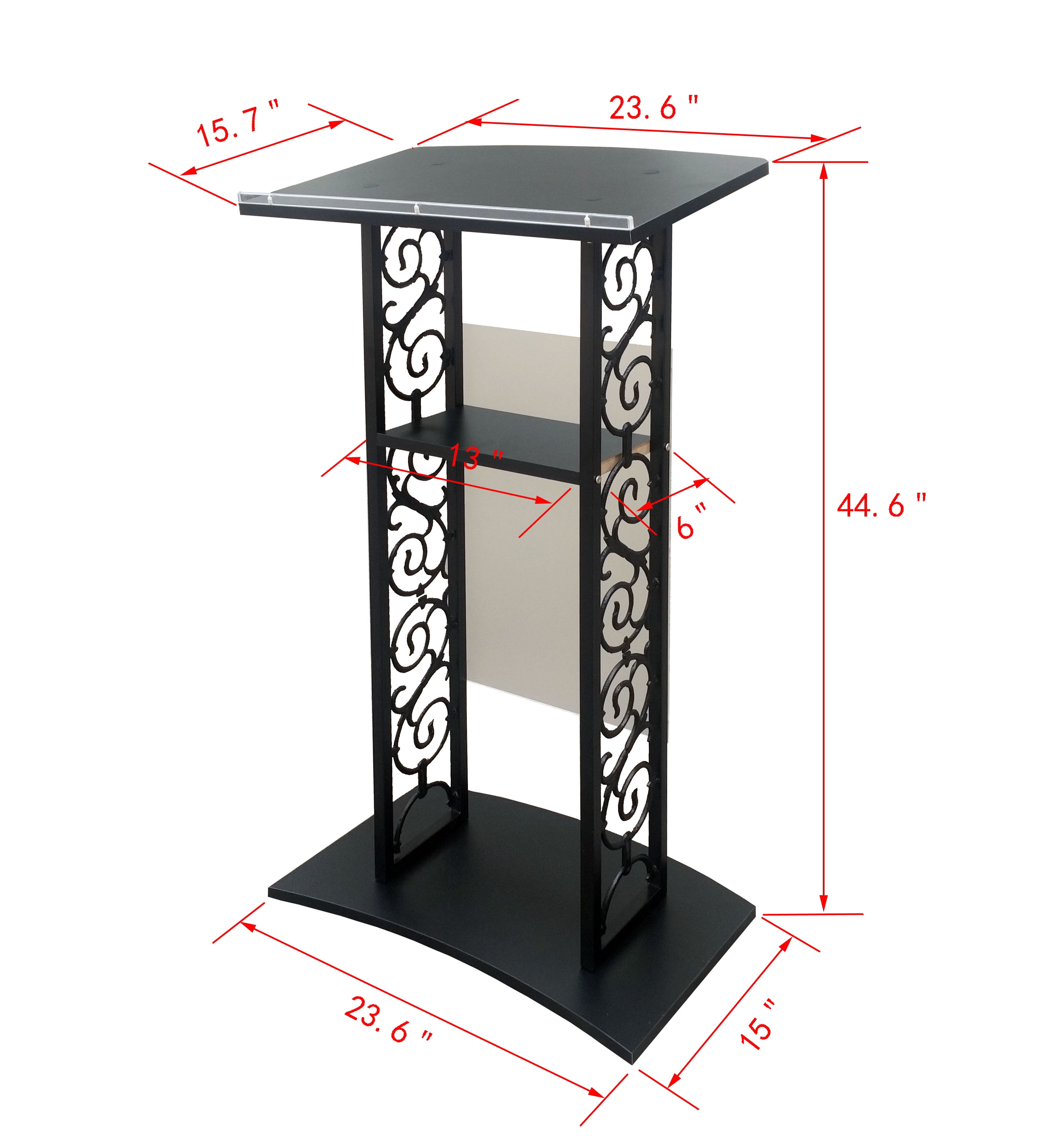 Buy FixtureDisplays® Truss Podium Metal Pulpit Church Podium Conference ...