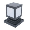 "8x8"" Solar Powered LED Post Cap Lights: Black Outdoor Waterproof ...