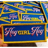 New "Hey Girl Hey," (YELLOW Border) Adorable BFF Badge,Small Patch ...