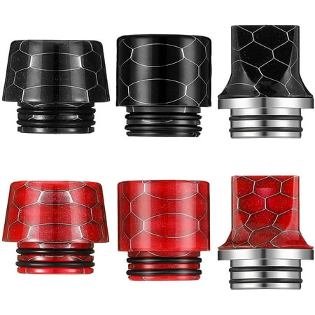 SUZH 6 Pieces 810 Drip Tip Replacement Resin Drip Tip Connector ...