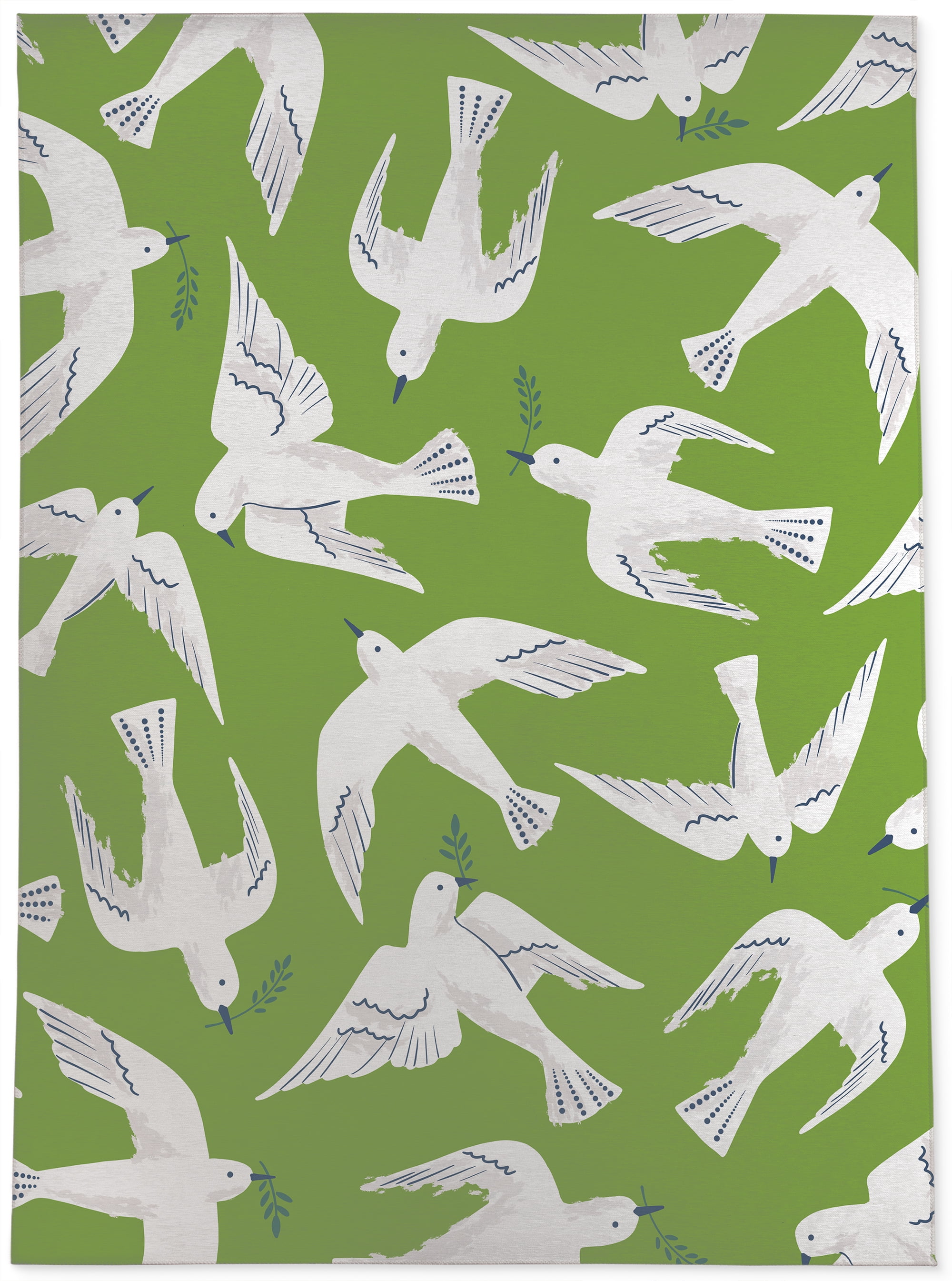 PEACE DOVES KIWI Kitchen Mat By Kavka Designs - Walmart.com