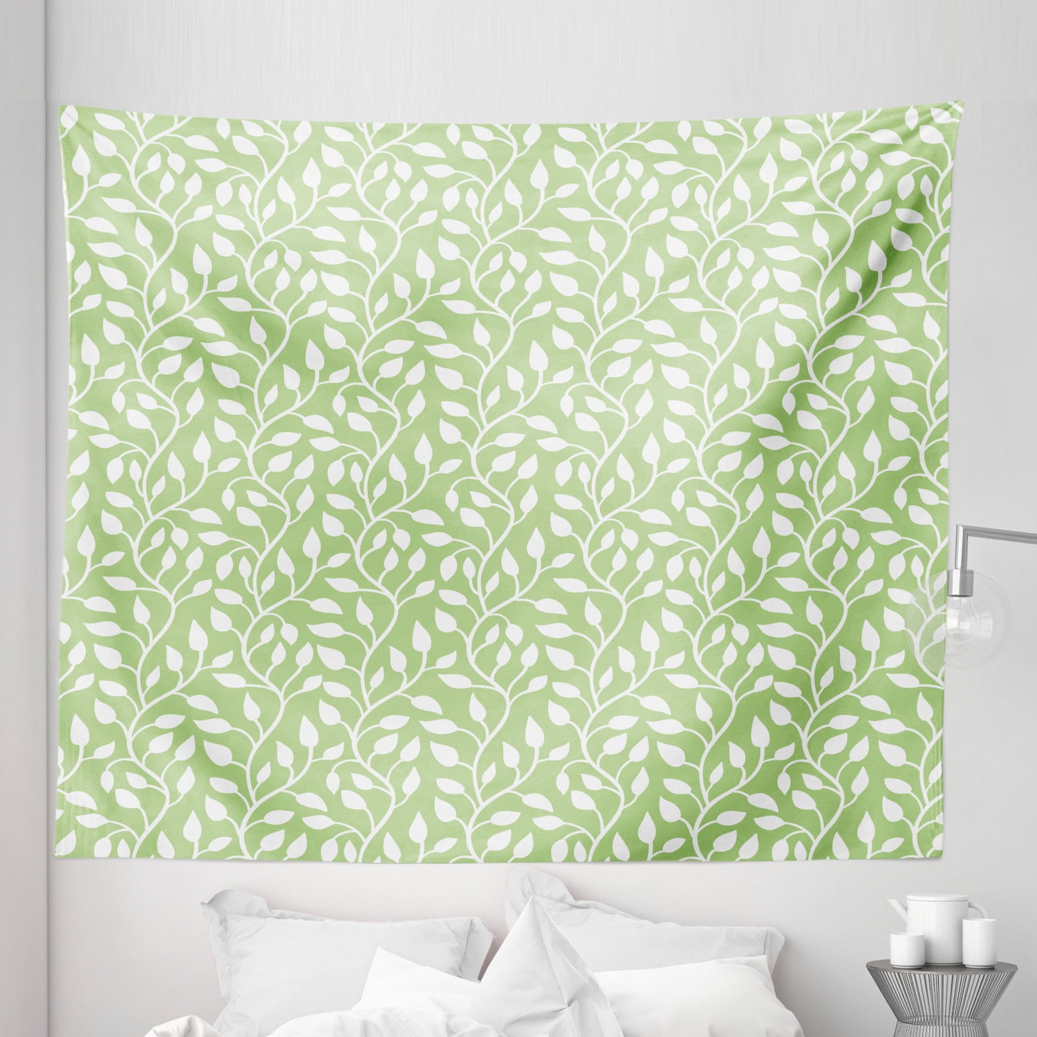 Spring Tapestry, Modern Design Leaf Pattern Illustration Park Season ...