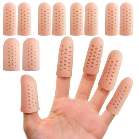 Lepai Breathable Gel Finger Guards, 10 Pack Finger Protection, Great ...