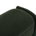 Modern Storage Ottoman Bench with Wood Frame, Boucle Fabric, Dark Green ...