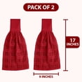 GEREMF-Hanging Kitchen Towels - Red 100% Cotton Solid Kitchen Tie Towel ...