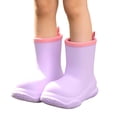 AVRNLIQ Kids Purple Rain Boots Waterproof Lightweight EVA Non Slip Sole ...