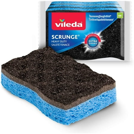 Vileda Scrunge Heavy Duty Scrub Sponge (Pack of 4) | Walmart Canada