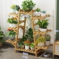 ColourTree Bamboo A-Frame Plant Shelf Stand 8 Tier for Indoor and ...