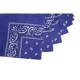 12-Pack Bandana Head & face Wrap - Washable, Reusable, Unisex, 100% ...