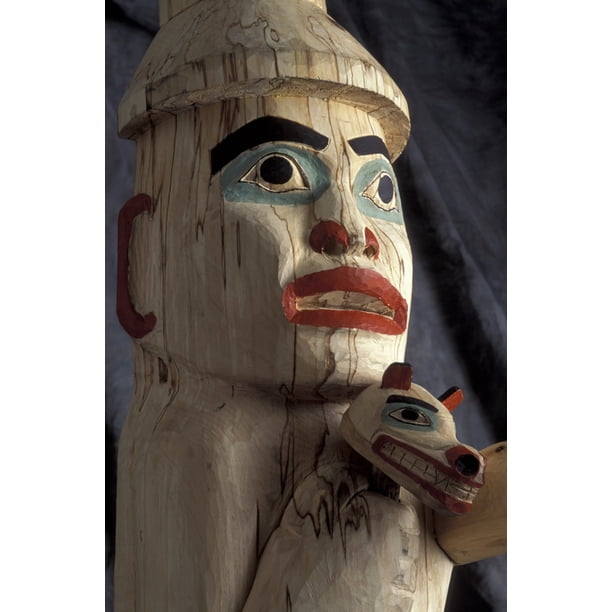 Tlingit Indian *Welcoming Totem* Close Up/Nby James Williams Poster ...