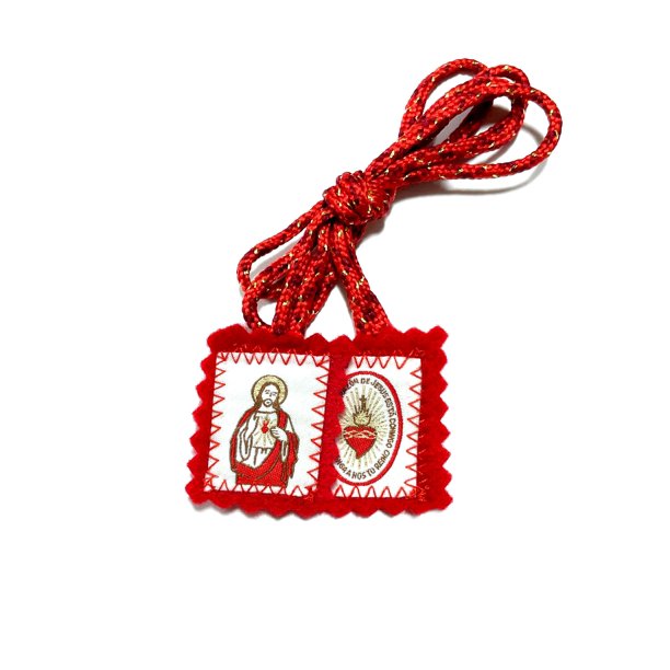 Scapular Sacred Heart of Jesus Shield Badge Detente. Escapulario ...