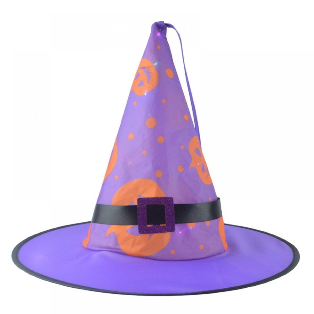 Halloween Witch Hat with Lights,Halloween Costume Accessory Witch Hat ...