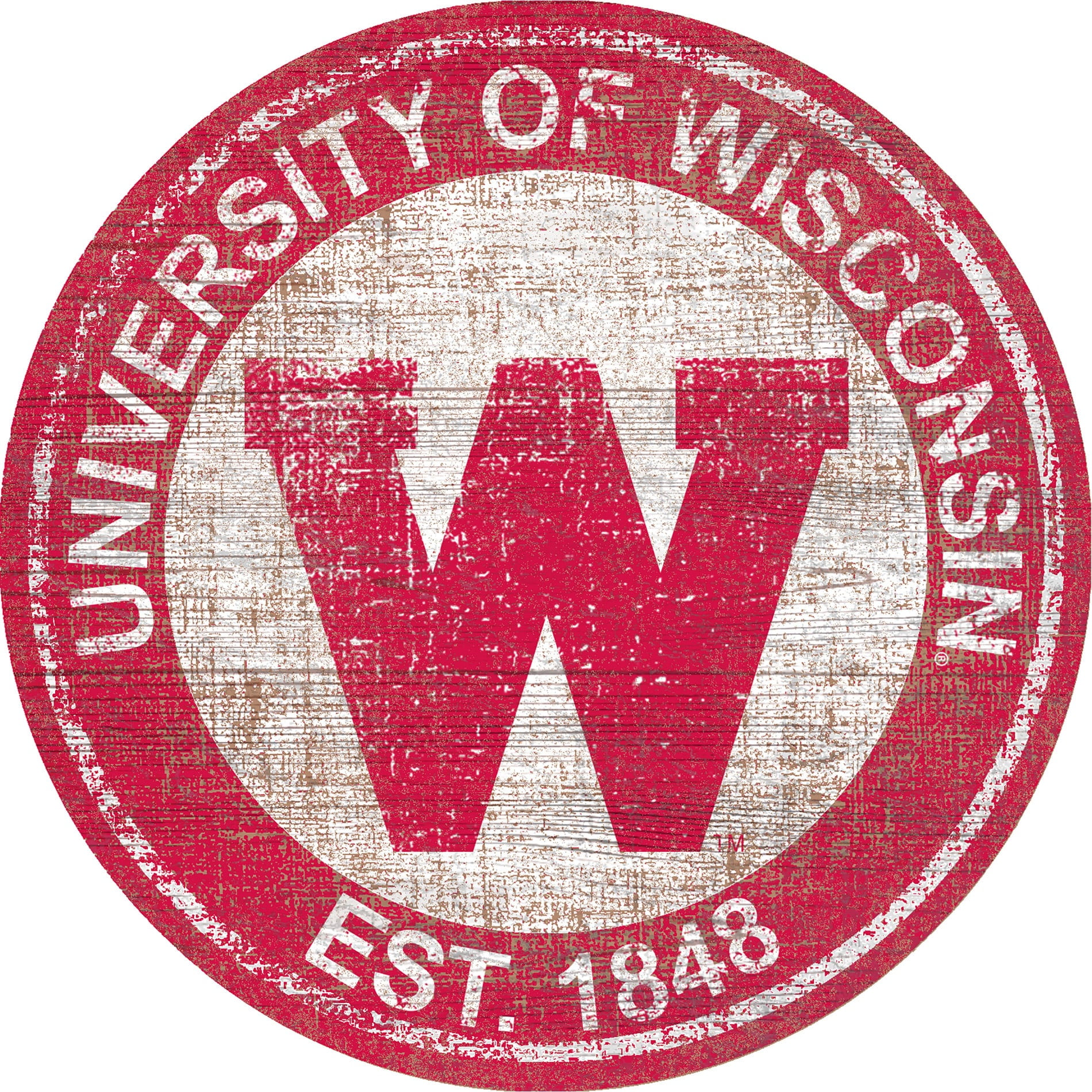 Wisconsin Badgers 24'' Round Heritage Logo Sign - Walmart.com