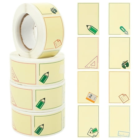 4 Rolls of Cartoon Name Label Stickers Kindergarten Name Tags Self ...