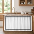 Black Geometric Cabinet Curtains 28"W x 51"L,Dustproof Sink Skirt ...