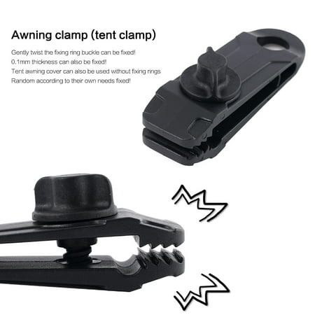 12pcs Tarp Canvas Clips Heavy Duty Lock Grip Clamps Thumb Screw Tent ...