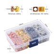 DIY Letter Beads Bracelet Making Kit Including Cube Flat Round Letter ...