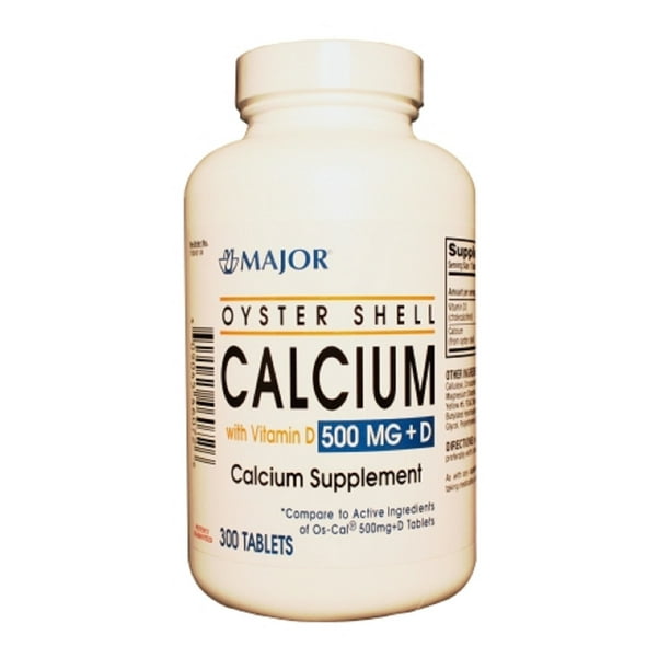 Major Oyster Shell Calcium with Vitamin D Calcium Supplement Tablets ...
