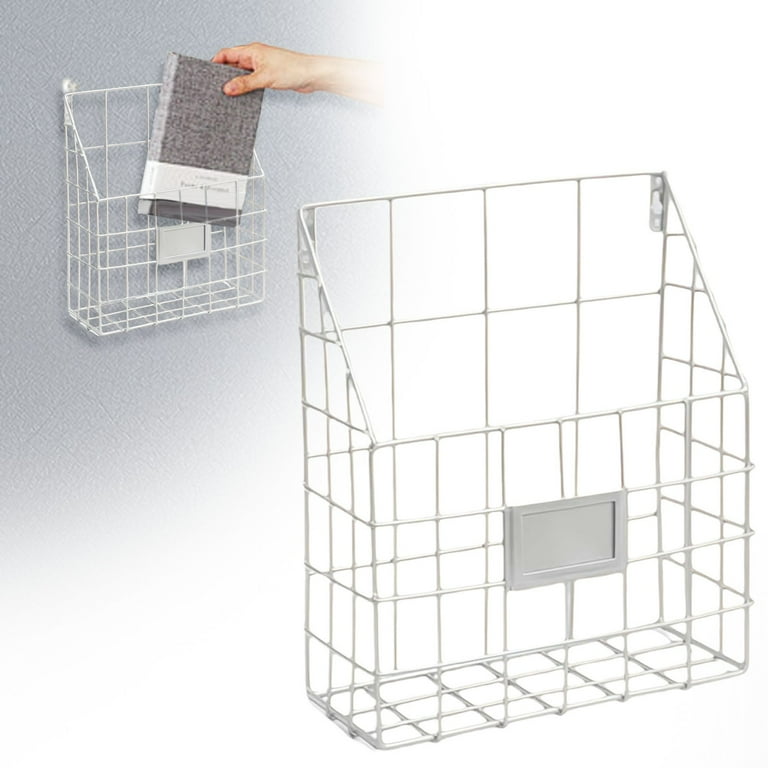 Decorative Wall File Organizer 3 Tier Black Metal Wall File Holder