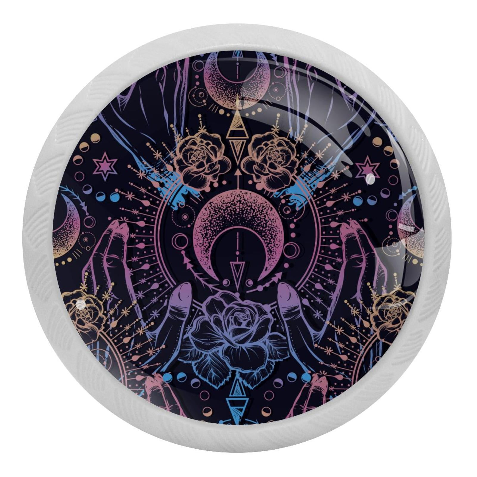 4PCS Round Magical Astrology Cabinet Fluorescence Knob Glowing in the ...