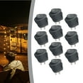 LYLONG 10Pcs 12V Round Rocker Switch On/Off 2 Pin Spst Camper Van ...
