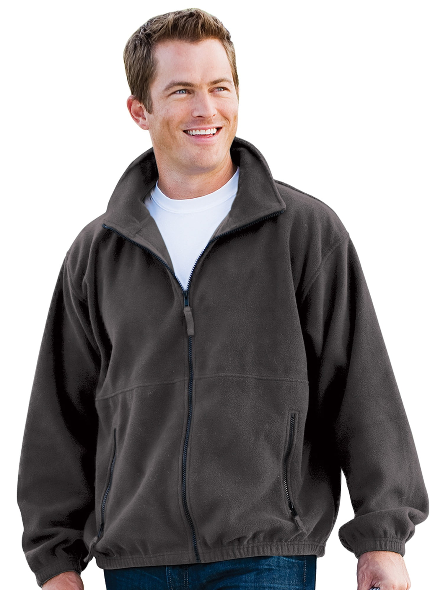 Men's Full Zip Fleece Jacket - Walmart.com