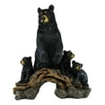 Ebros Large Rustic Forest Protective Mother Black Bear With 3 Bear Cubs ...