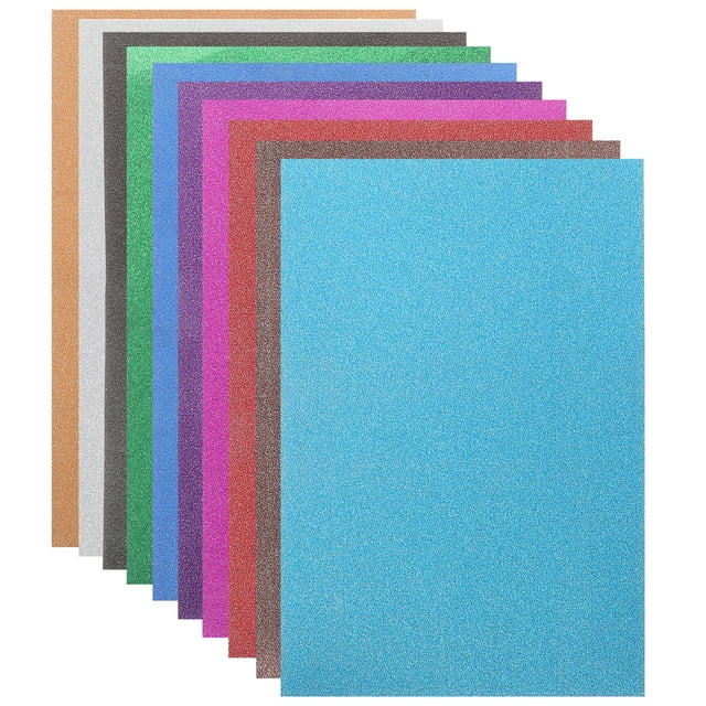 Shisuyan Adhesive Glitter Paper Assorted Color EVA 20 Sheets 11.8x7.9in ...