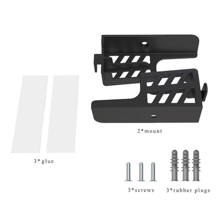 ABS Wall Mount Kitchen Tablet Stand Phone Holder Double Slot Universal ...