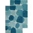 Chesapeake Pebbles 2 pc Arctic Blue Bath Rug Set (20"x32" & 20"x32 ...