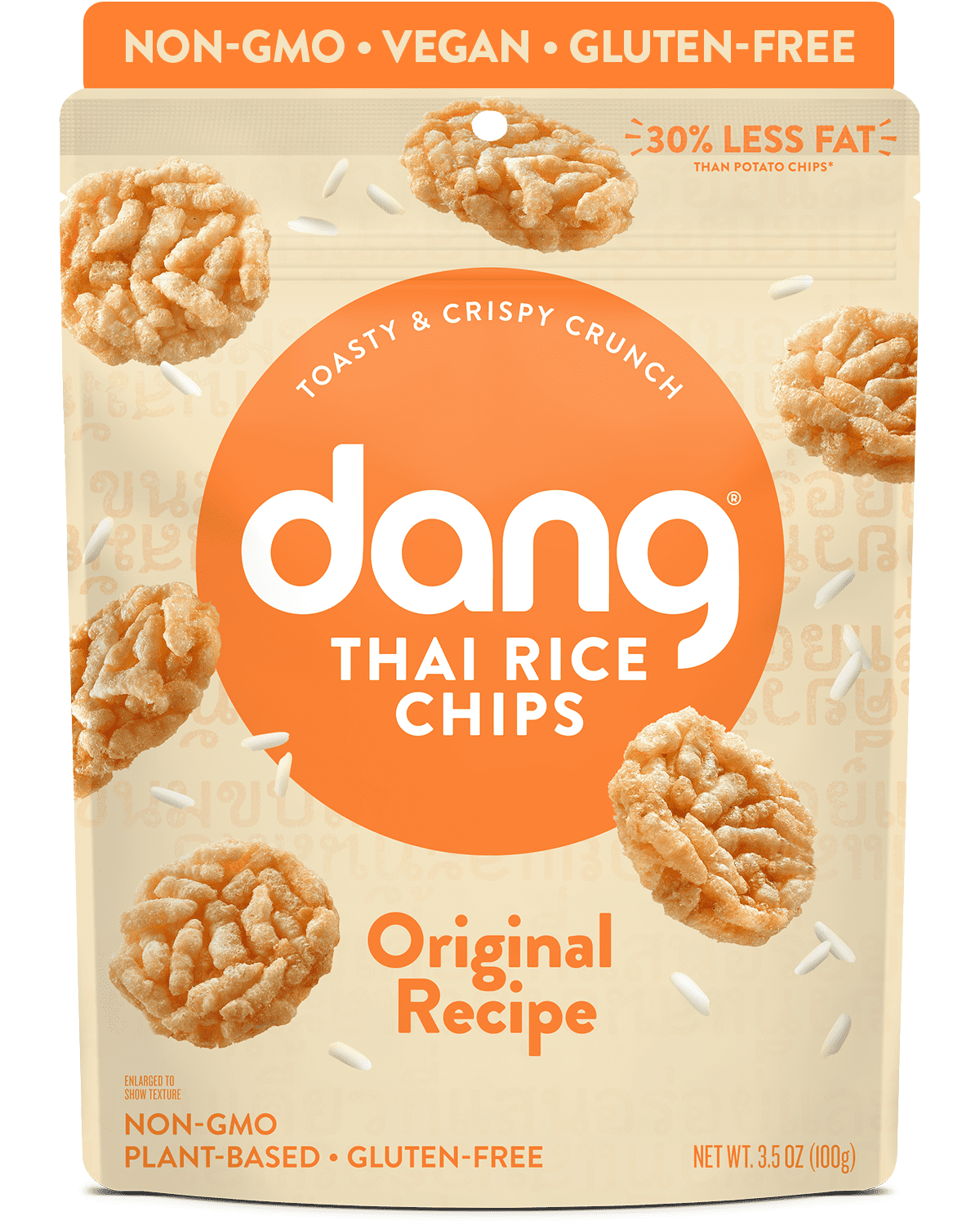 Dang Thai Rice Chips, Original, Gluten-Free, Vegan, Non GMO, 3.5 Oz ...