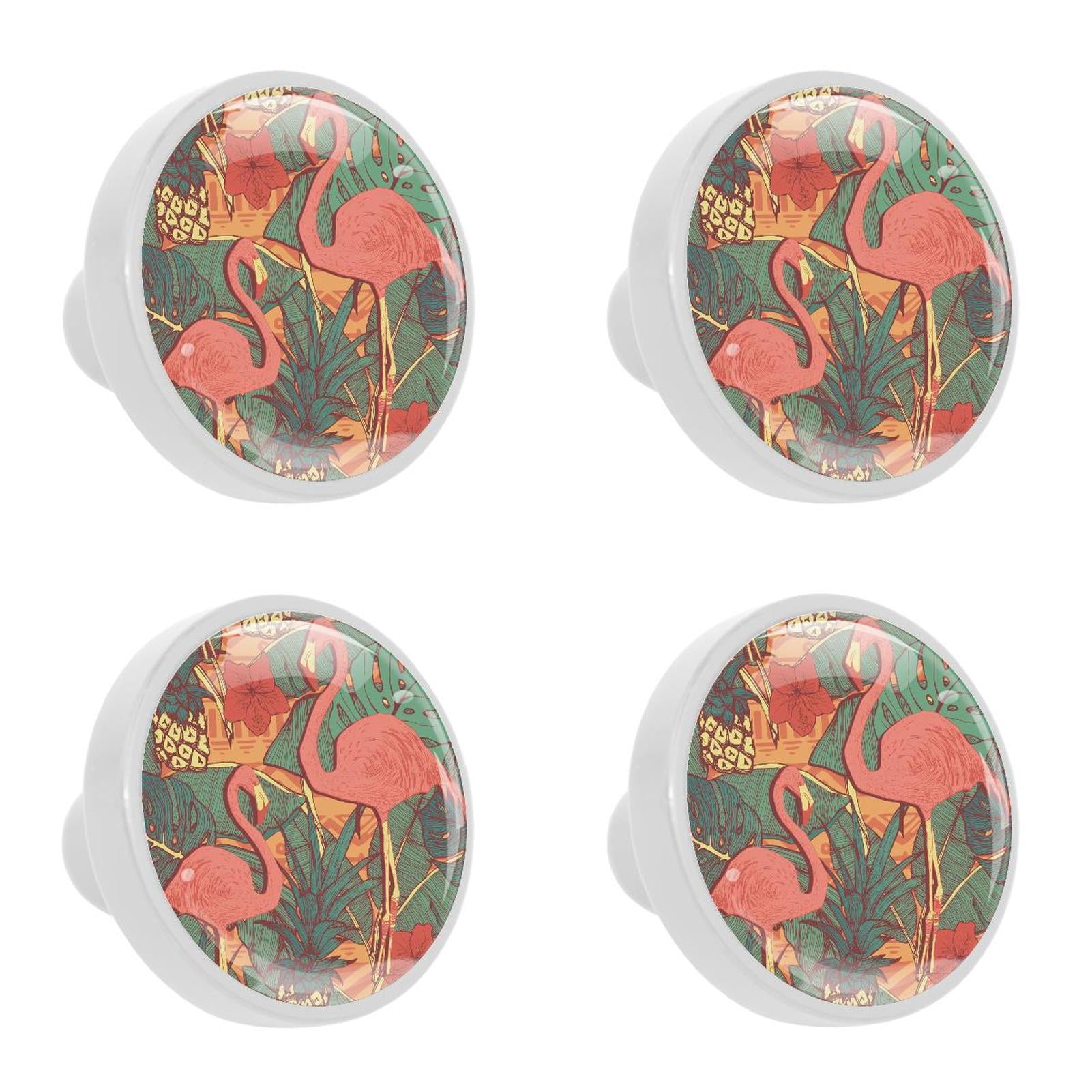 4 Pcs Flamingo Knobs for Kitchen Cabinet Cupboard Dresser Bookcase ...